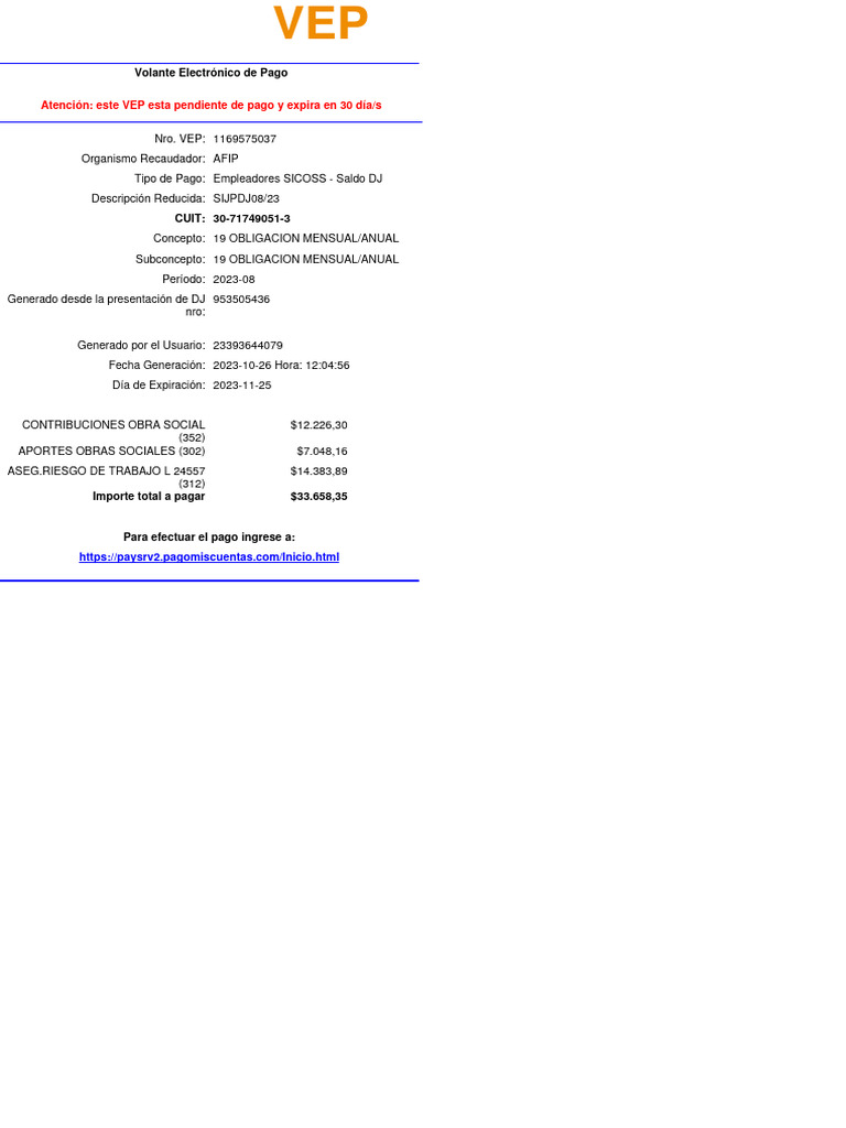 APOLO - VEP 08-2023 Saldo DJ | PDF | Finanzas y dinero