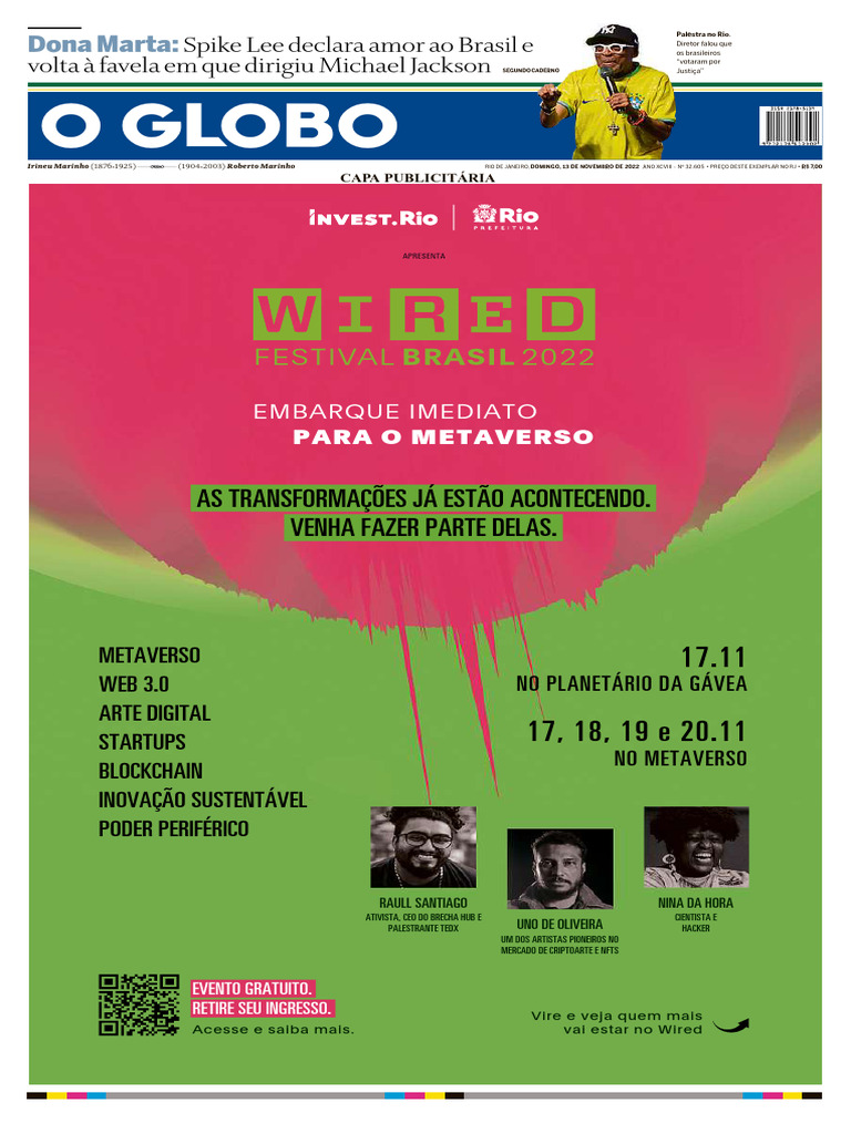 O Globo RJ 13.11.2022 | PDF | Luiz Inácio Lula da Silva | Dilma Rousseff