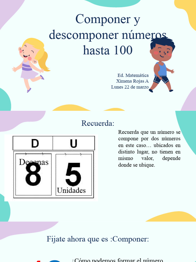 Matemáticas - PPT Nº5 Componer y Descomponer Números Hasta 100 | PDF