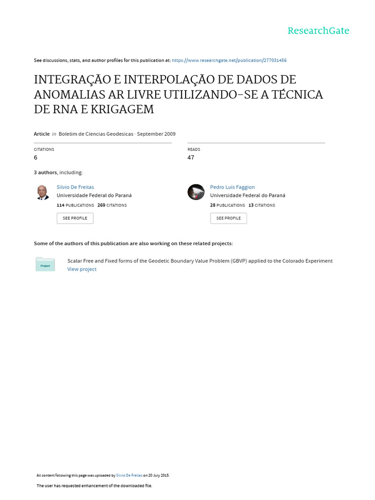 Integracao e Interpolacao de Dados de Anomalias Ar | PDF | Rede neural ...