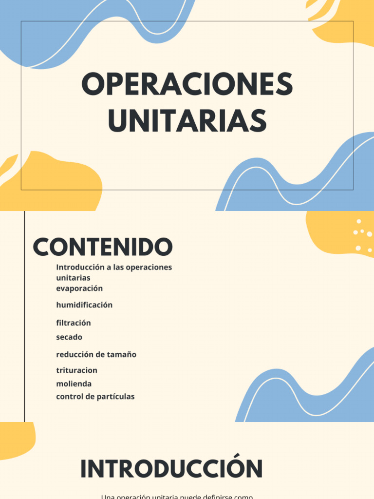Operaciones Unitarias | PDF