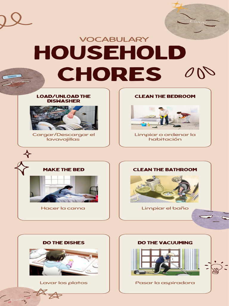 Vocabulary - Household Chores | PDF