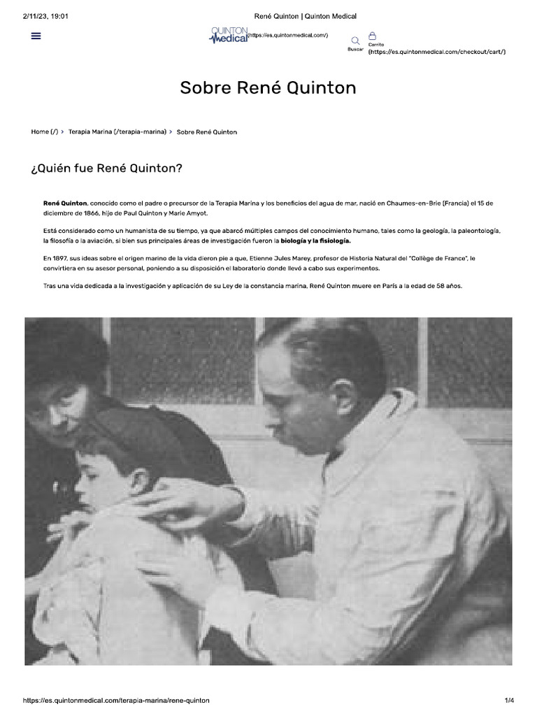 René Quinton - Quinton Medical | PDF