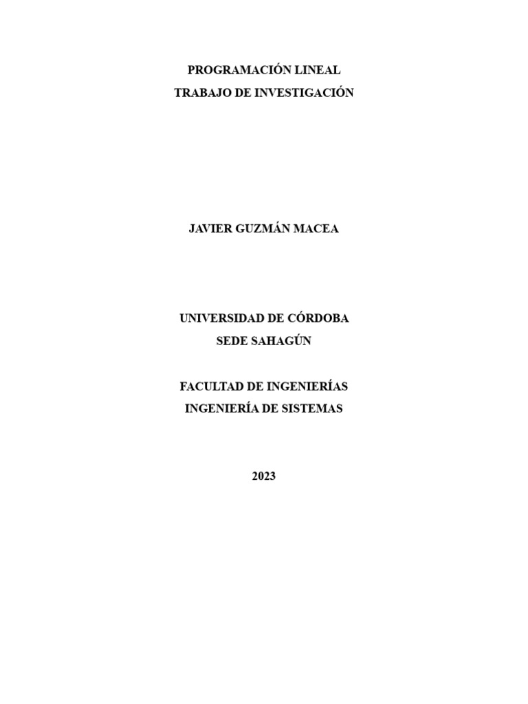 TRABAJO INVESTIGACIÒN P Lineal | PDF | Transporte