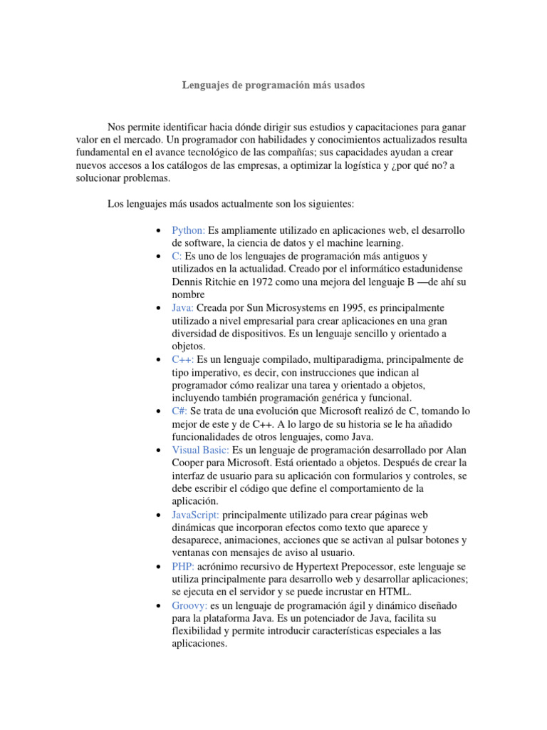 3b Lenguajes de Programacion Karol Os 2 | PDF | Lenguaje de programación | Java (lenguaje de ...