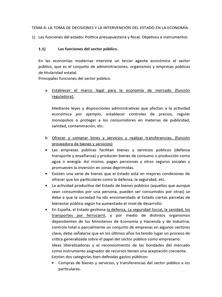 TEMA 6 Economia | PDF | La política fiscal | Deuda gubernamental TEMA 6 Economia | PDF | La política fiscal | Deuda gubernamental