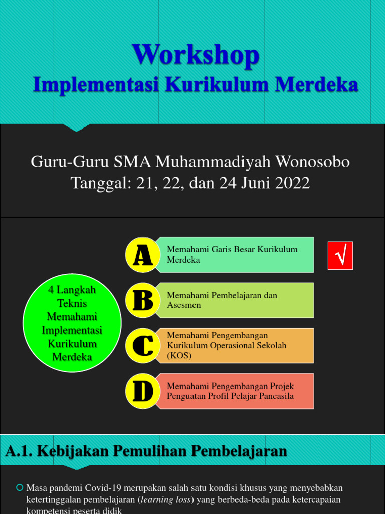 Workshop Kurikulum Merdeka SMA 2022 | PDF