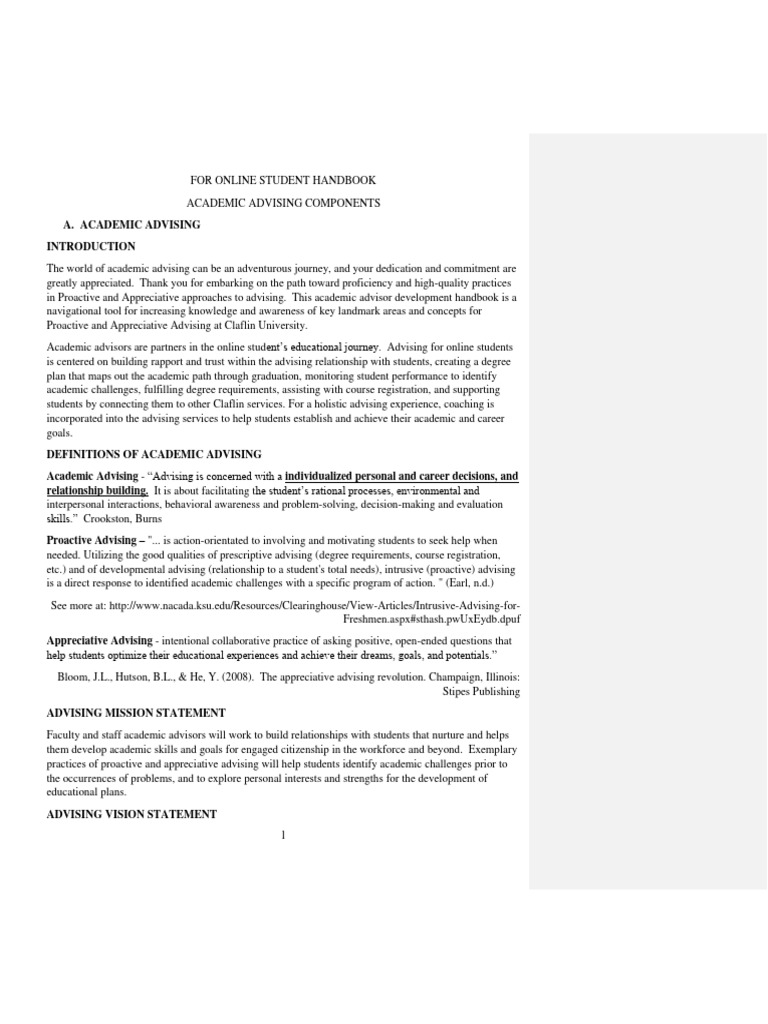 Academic Advising For Online Students | PDF | Learning
