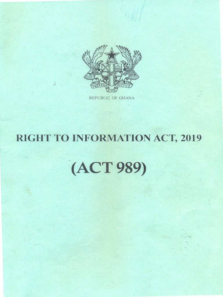 Ghana - Rti 2019 | PDF | Discovery (Law) | Justice