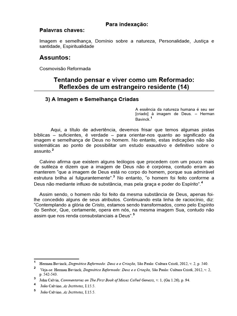 Tentando Pensar e Viver Como Um Reformado (14) (JMC - 28.07.2023) | PDF ... Tentando Pensar e Viver Como Um Reformado (14) (JMC - 28.07.2023) | PDF ...