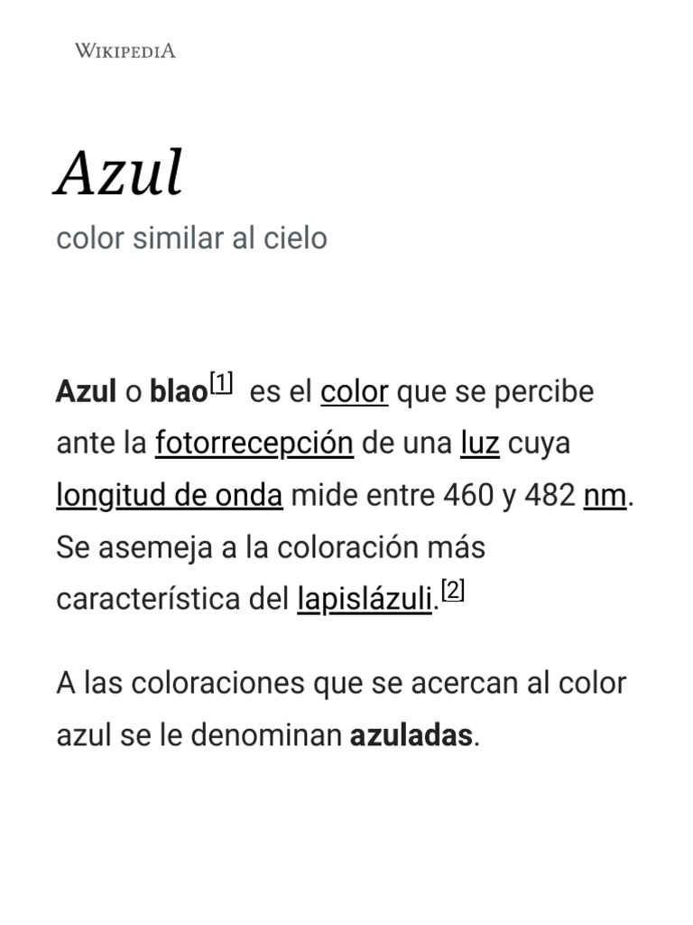 Azul | PDF | Color | Azul