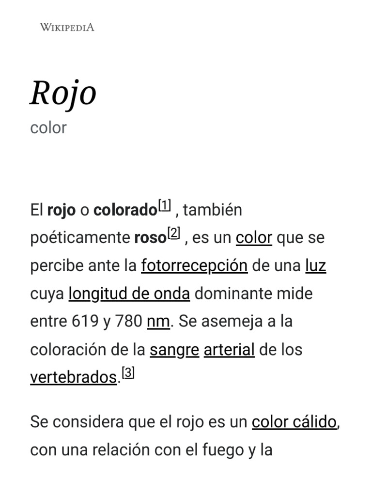 Propiedades y Uso del Color Rojo | PDF | Rojo | Amarillo