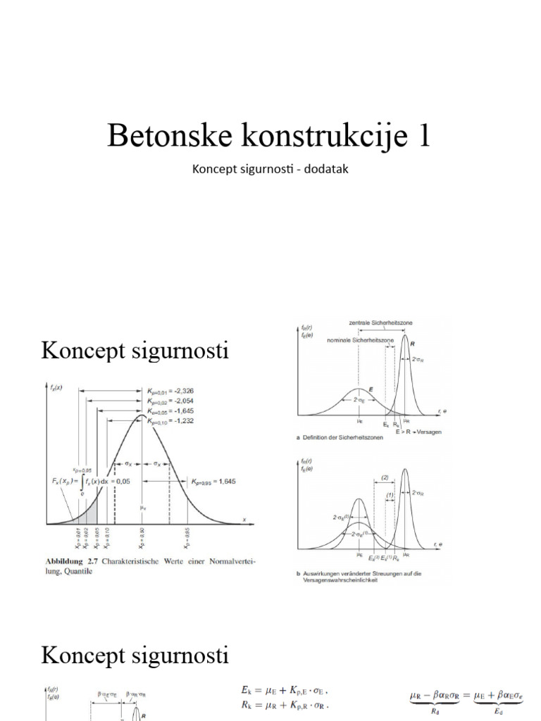 Betonske Konstrukcije 1 - Pouzdanost | PDF