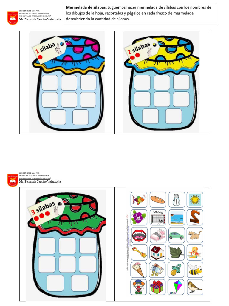 conteo de sílabas | PDF