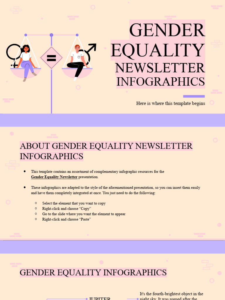 Gender Equality Newsletter Infographics by Slidesgo | Download Free PDF ...