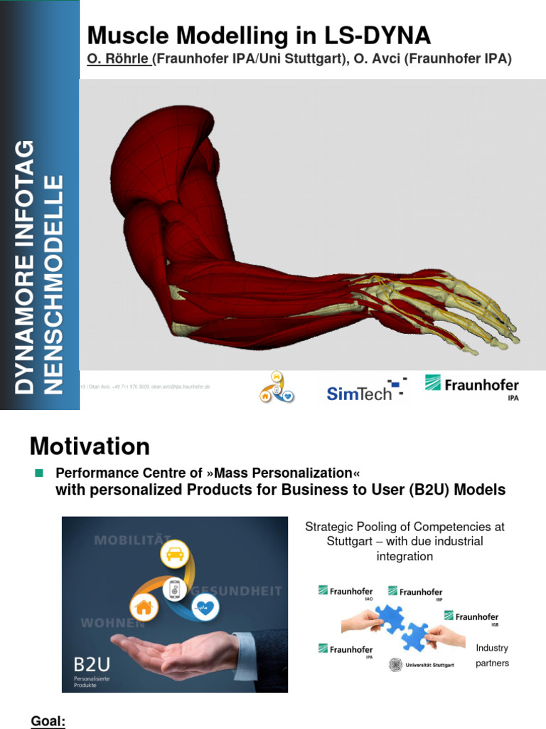 Dynamore - Muscle Modeling in Ls Dyna | PDF | Prosthesis | Biomechanics