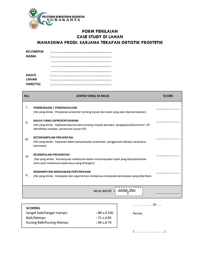 Blanko Nilai Presus | PDF