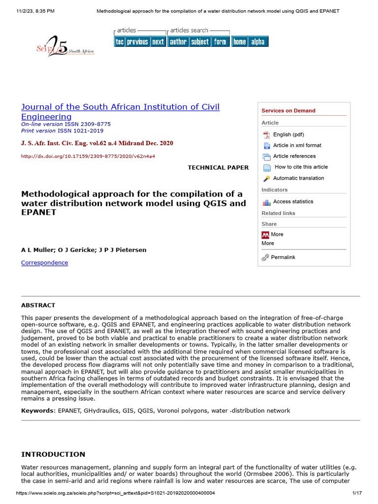 QGIS Methodology for Water Network Modeling | PDF | Topography ...