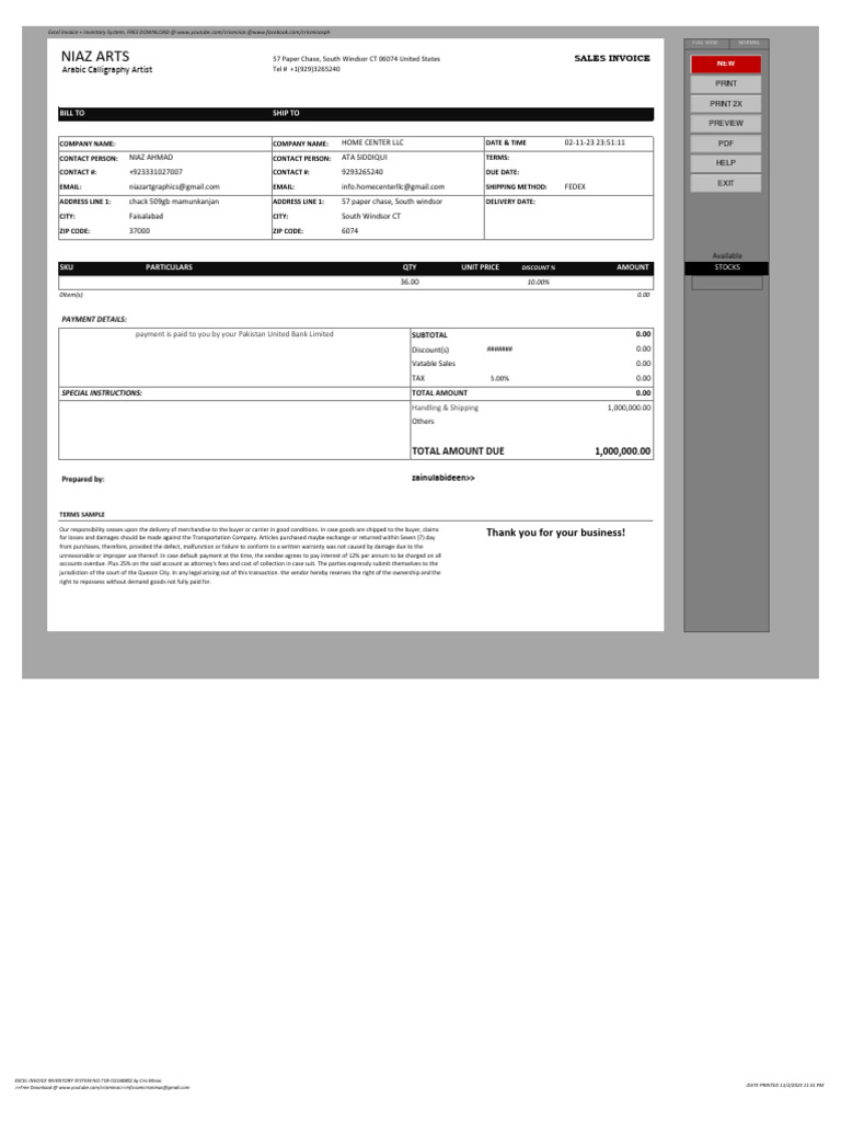 Genrator | Download Free PDF | Invoice | Payments