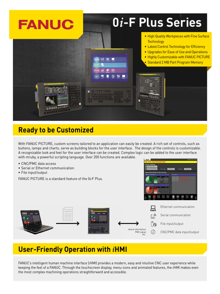 Fanuc 0i F Plus CNC Brochure | PDF | Numerical Control | User Interface