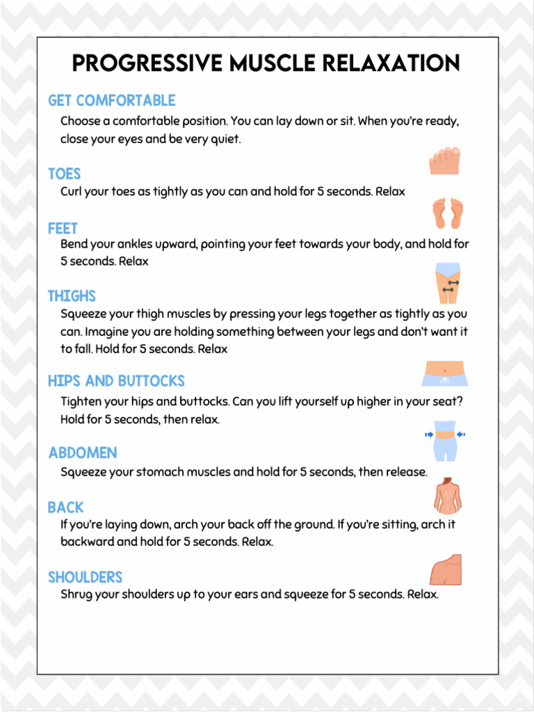 Progressive Muscle Relaxation Pdf Progressive Muscle Relaxation Script