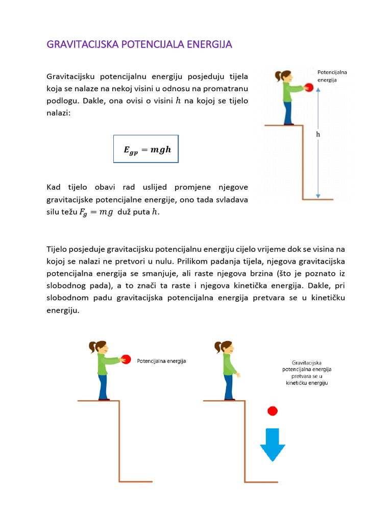 Gravitacijska Potencijala Energija | PDF