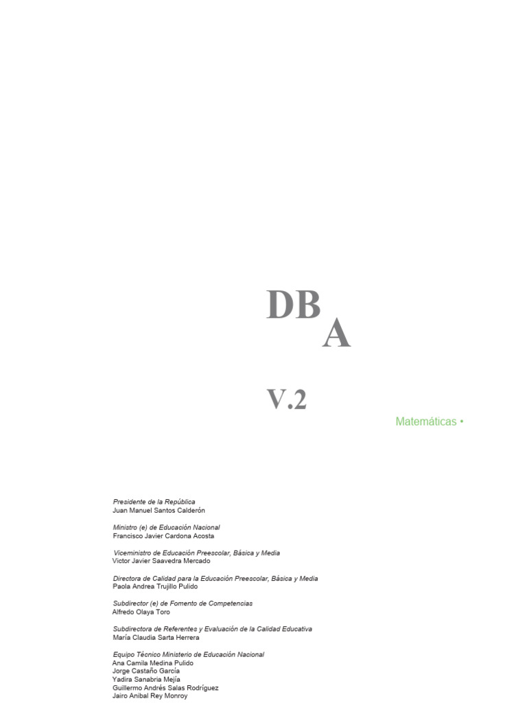 DBA Matematicas Min | PDF | Medición | Aprendizaje