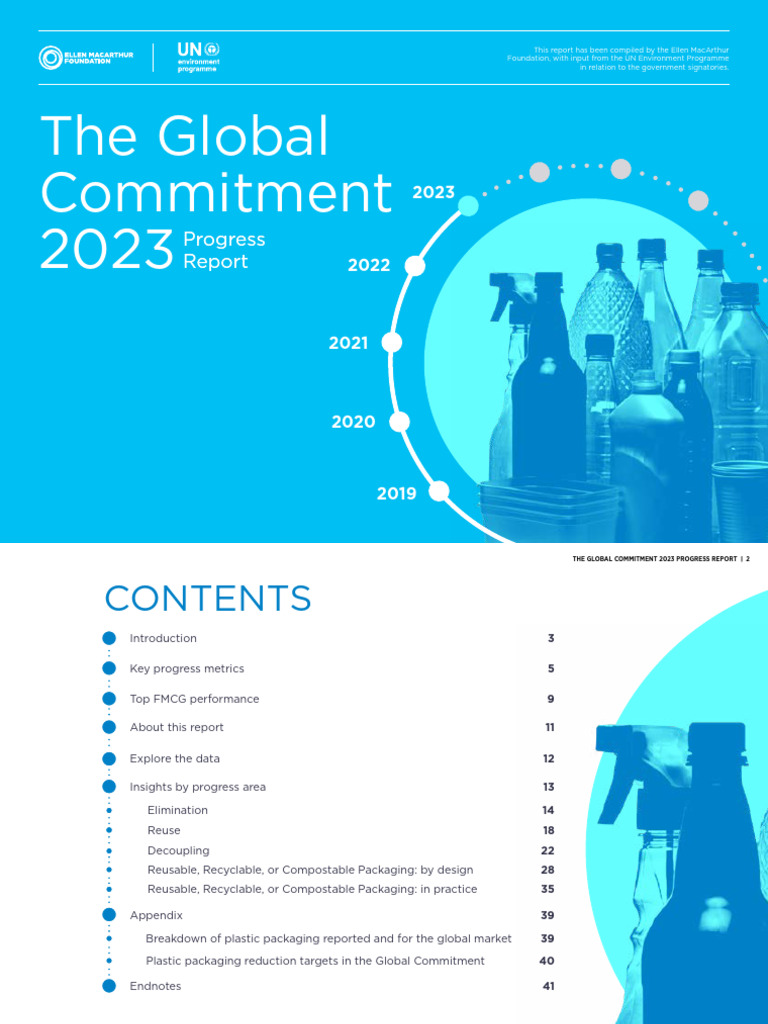 Global Commitment 2023 Progress Report | PDF | Reuse | Recycling