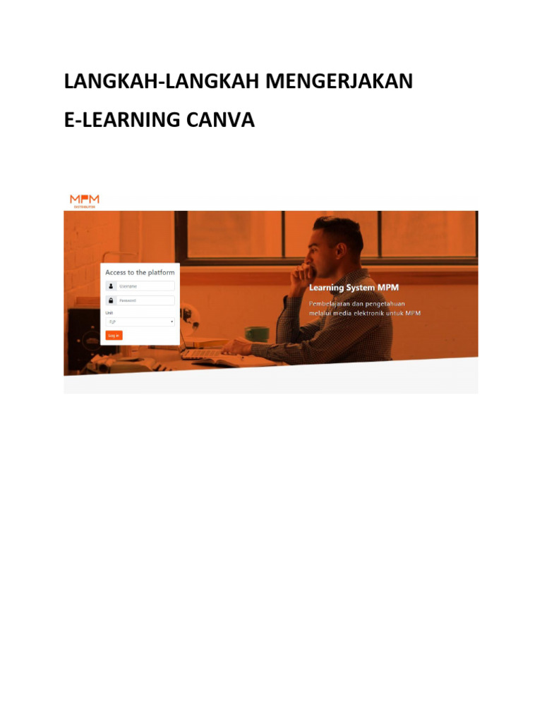 Langkah2 E-Learning Canva | PDF