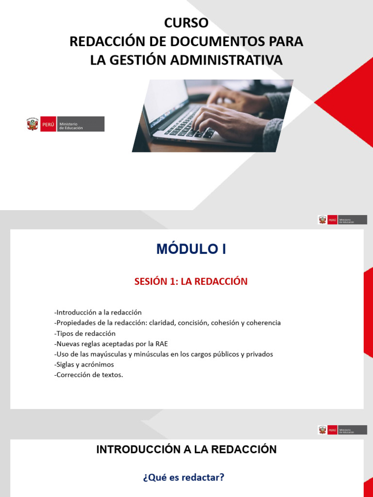 SESIÓN 1-CURSO Redacción de Documentos para La Gestión Administrativa | PDF | Caso de carta ...