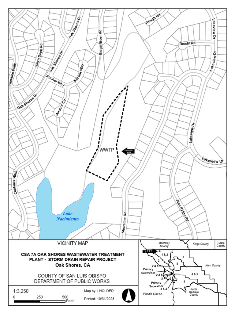 Oak Shores Storm Drain Repair Vicinity Map | PDF | Water Management ...