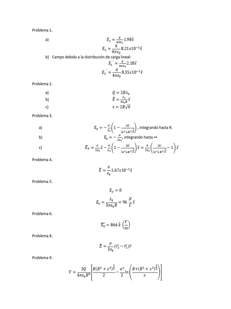 Solucion Taller Parcial 1 y 2 Electro | PDF