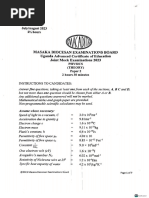 UACE Uneb Pure Mathematics 2024 | PDF