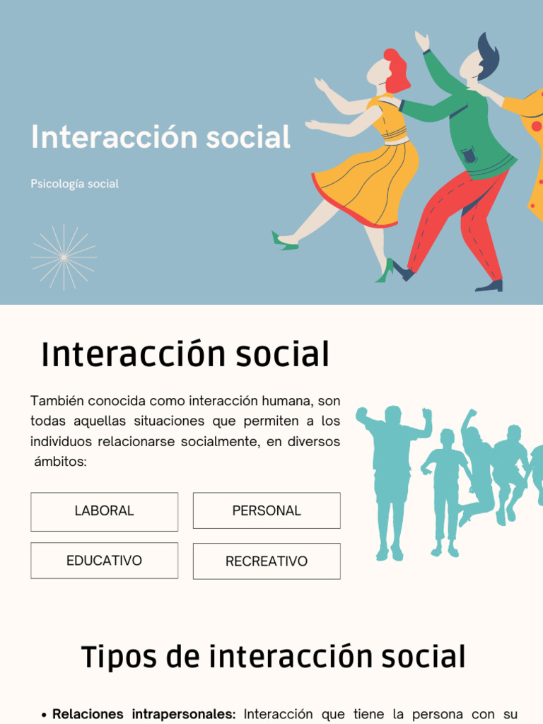 Tipos y Procesos de Interacción Social | PDF | Socialización | Aprendizaje