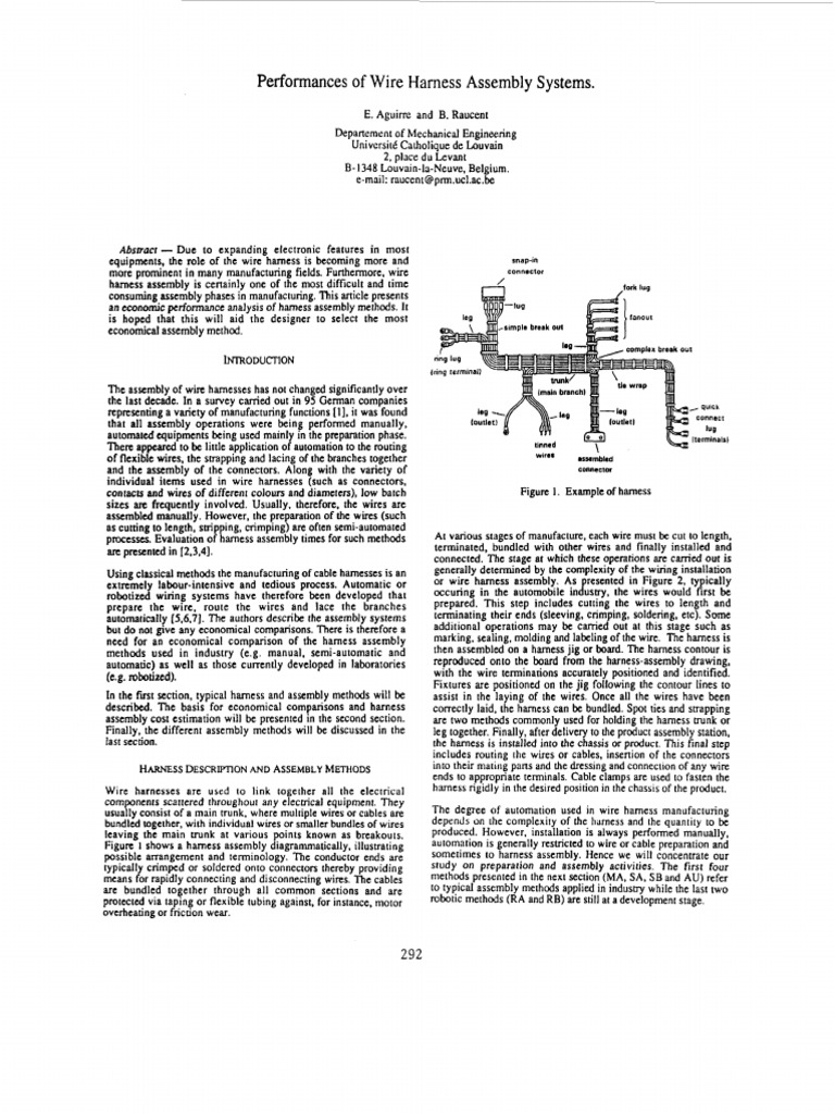 Performances Of Wire Harness Assembly Systems Industrial Electronics