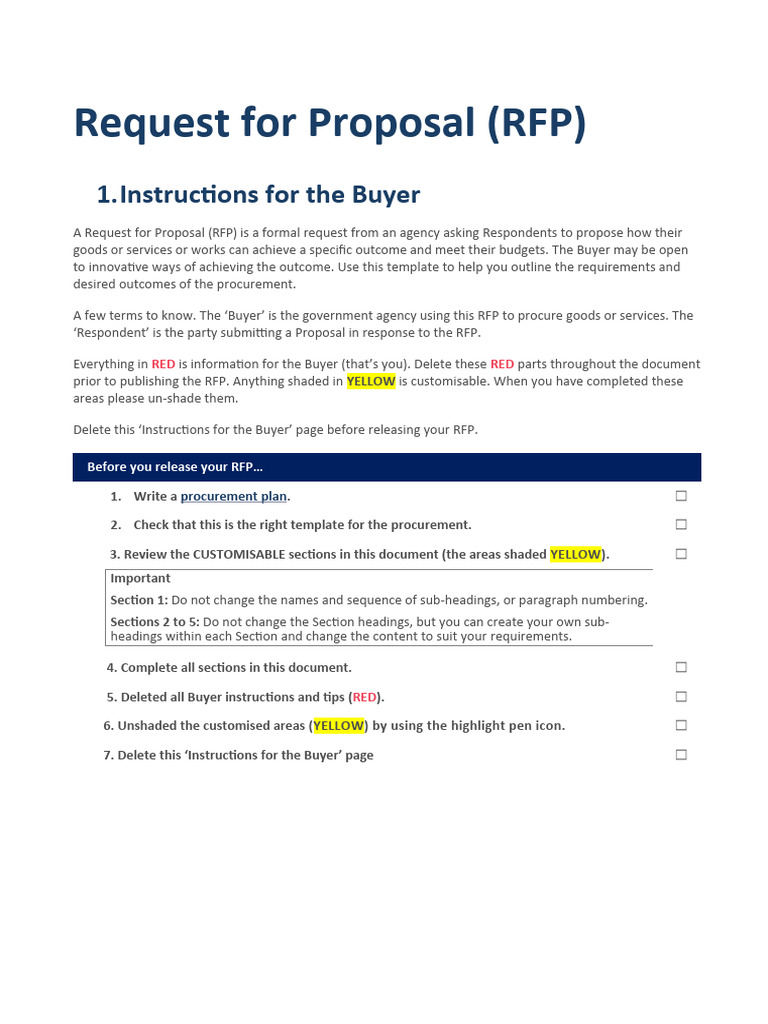 Government Proposal Template