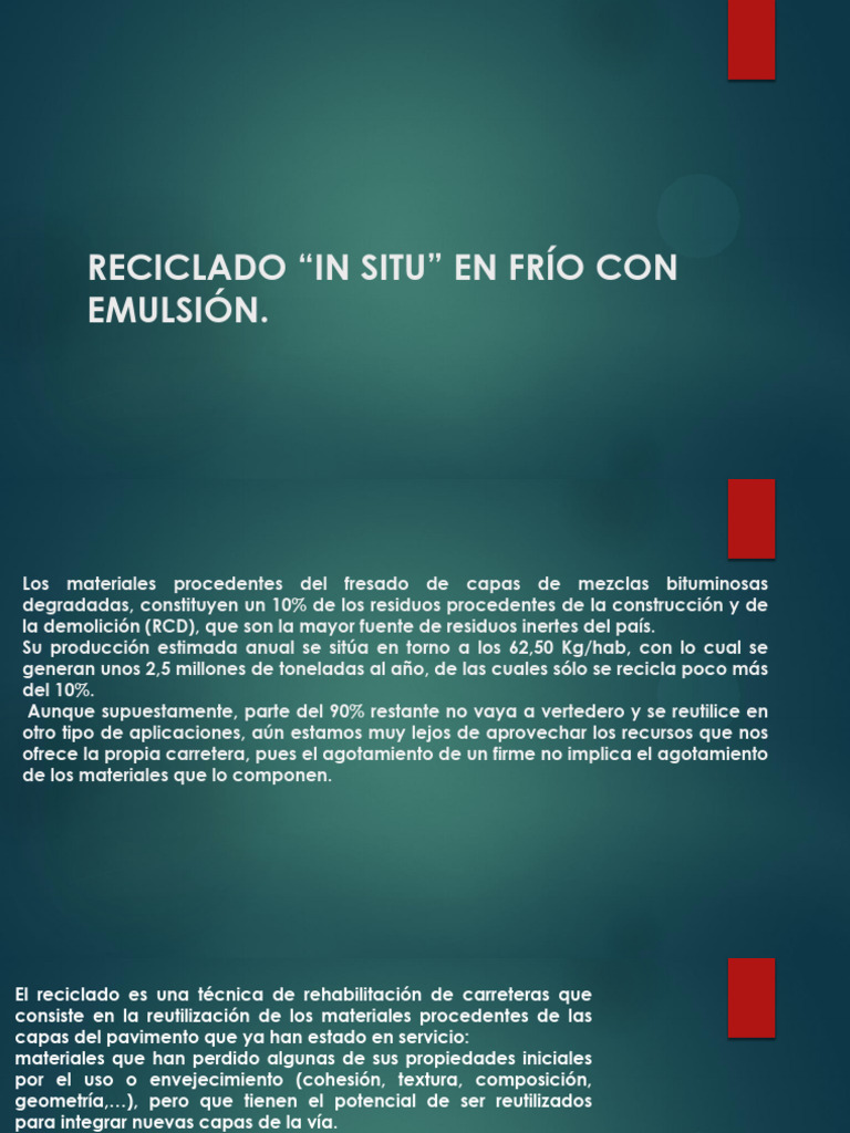 RECICLADO en Frio Final | PDF | Reciclaje | Materiales