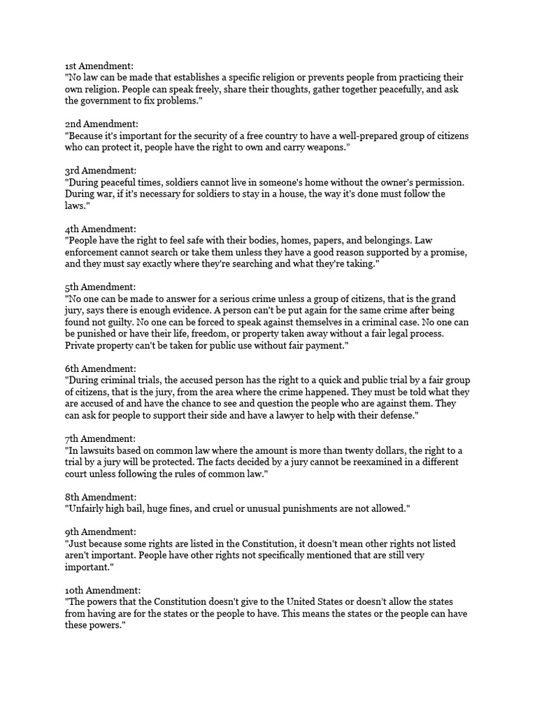 Simple Amendments | PDF | Seventh Amendment To The United States ...