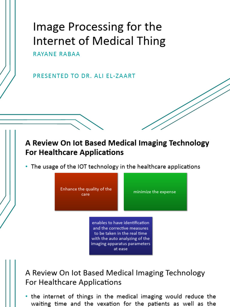 Image Processing For The Internet of Medical Thing | PDF | Medical ...