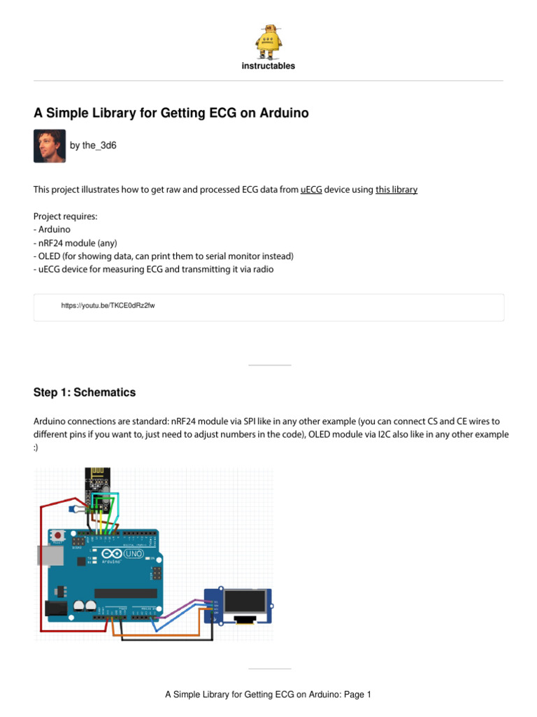 Arduino ECG Data with uECG Library | PDF | Teaching Methods & Materials ...