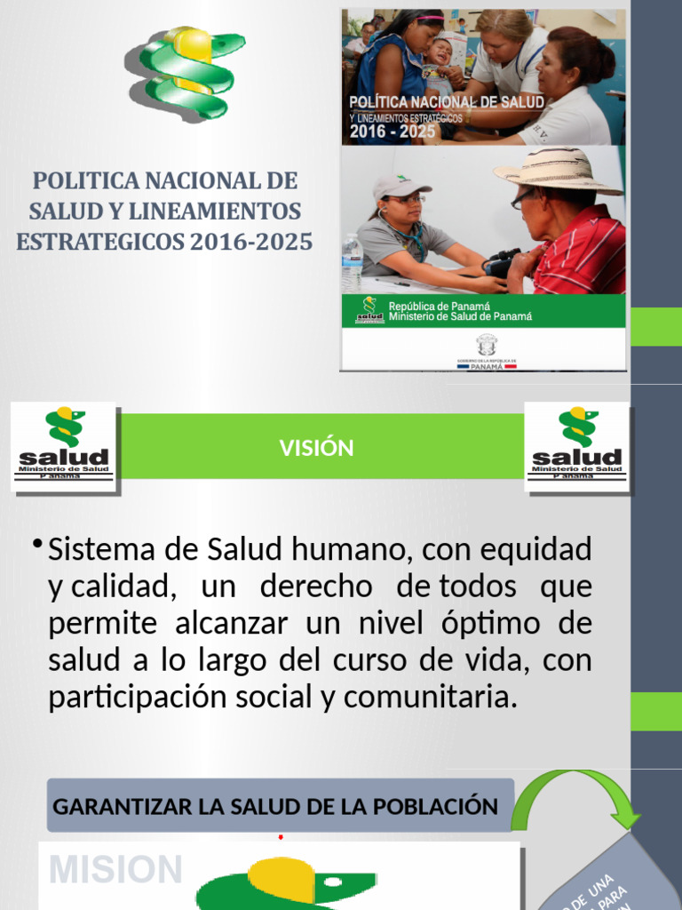 POLITICAS DE SALUD 2016 - 2025-Esalud | PDF | Organización Panamericana de la Salud