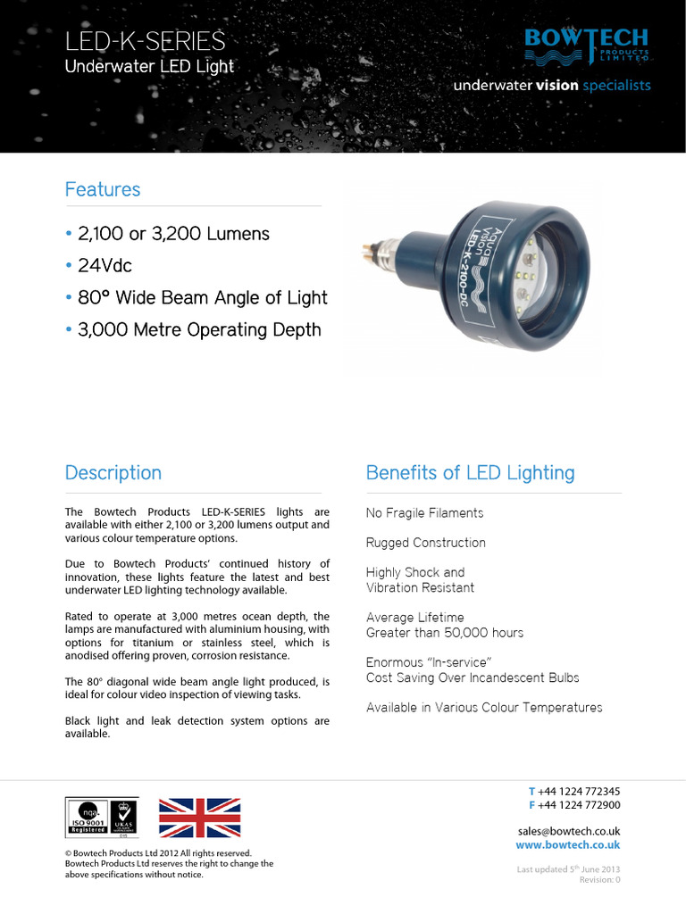 LED K Series Datasheet | PDF | Incandescent Light Bulb | Lighting