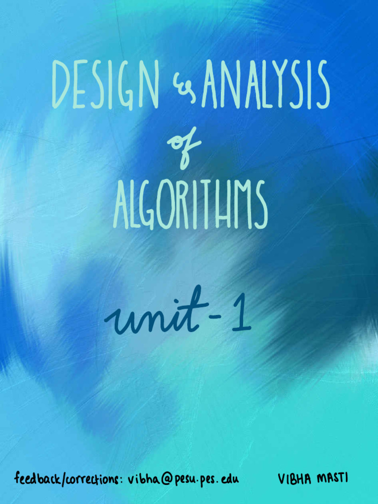 DAA Unit 1 | PDF | Algorithms | Computer Science DAA Unit 1 | PDF | Algorithms | Computer Science