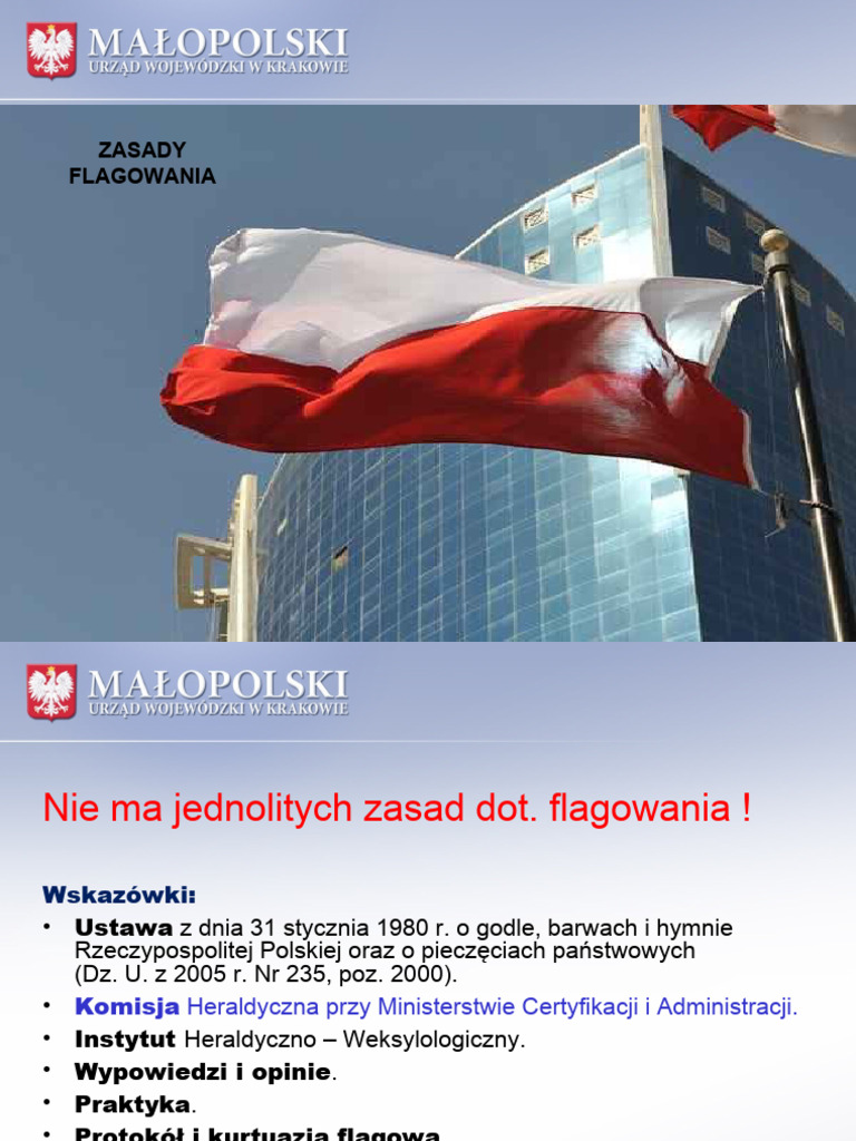 PREZENTACJA Zasady Wywieszania Flag | PDF