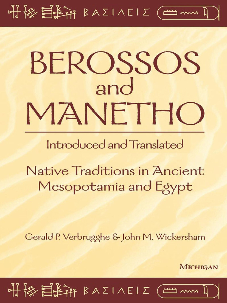 Berossos and Manetho - Verbrugghe, Gerald P. & Wickersham, John | PDF ...