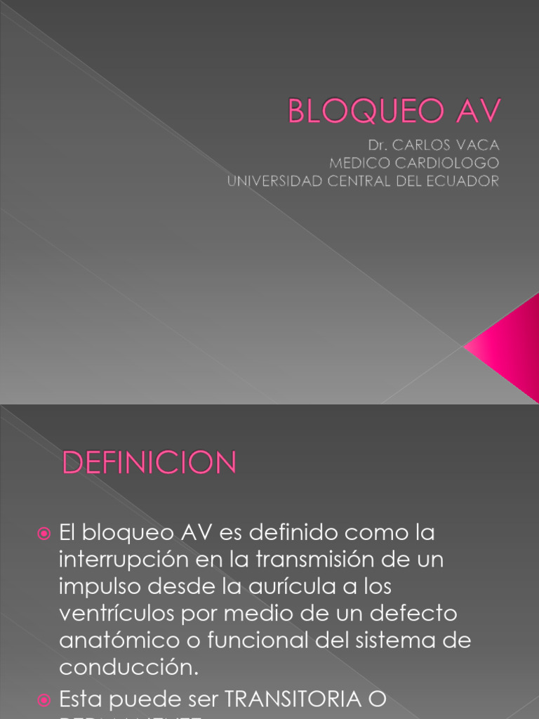 Bloqueo Av | PDF | Electrocardiografia | Causas de la muerte