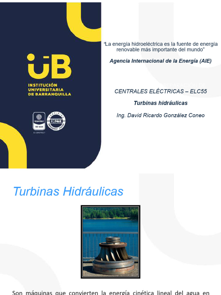 TURBINAS HIDRÁULICAS | PDF | Turbina | Hidroelectricidad