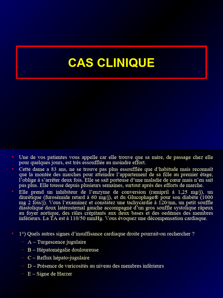 Décompensation cardiaque chez une patiente | PDF | Insuffisance ...
