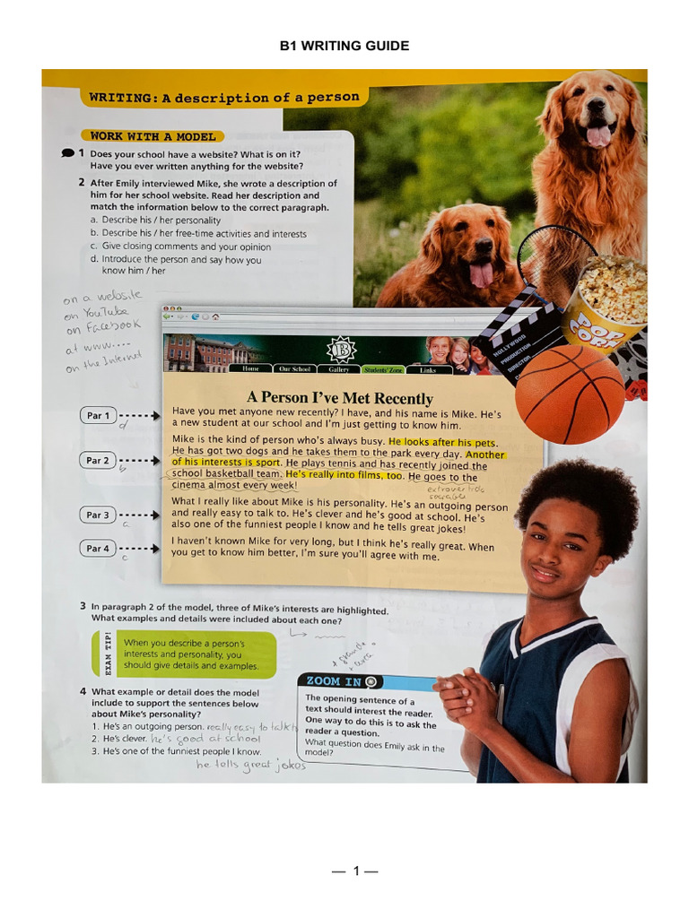 B1 Writing Guide | PDF