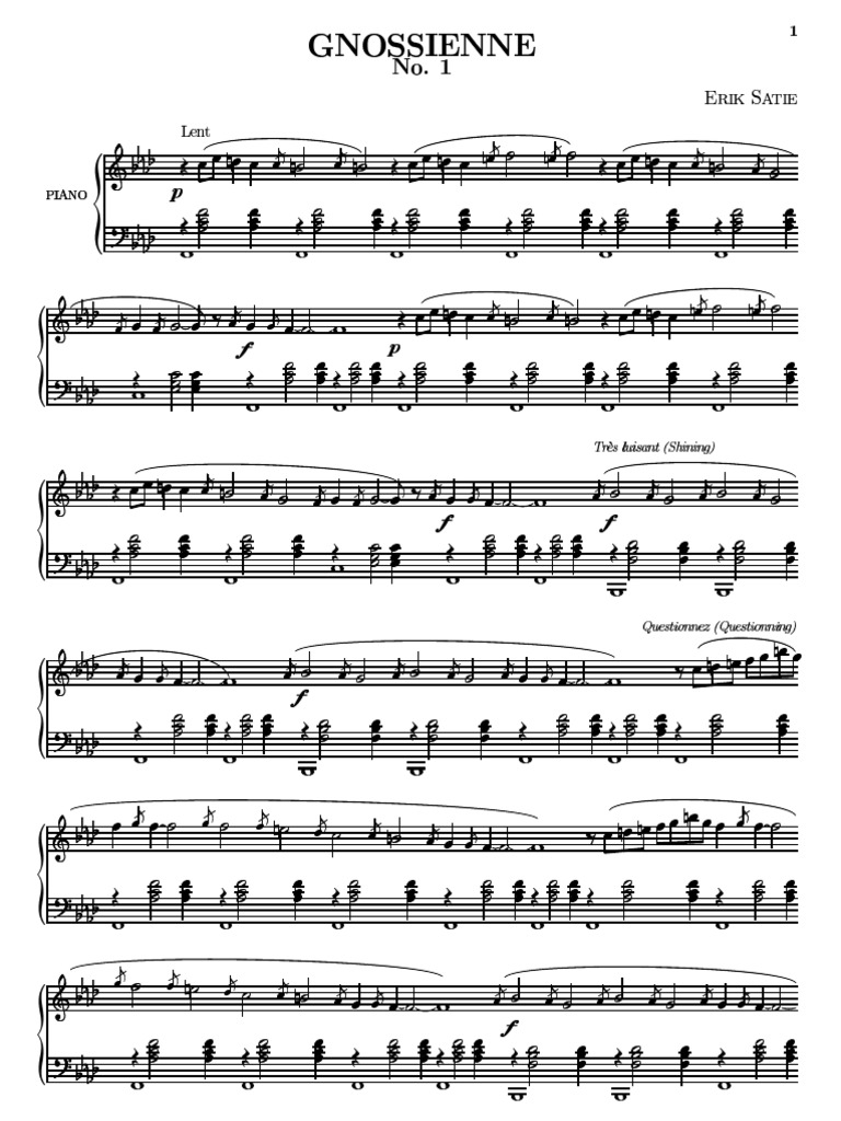 Gnossienne-No - 1 | PDF